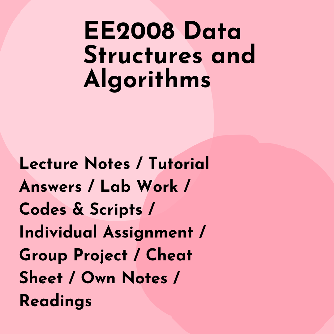 EE2008 Data Structures and Algorithms – gettycourses
